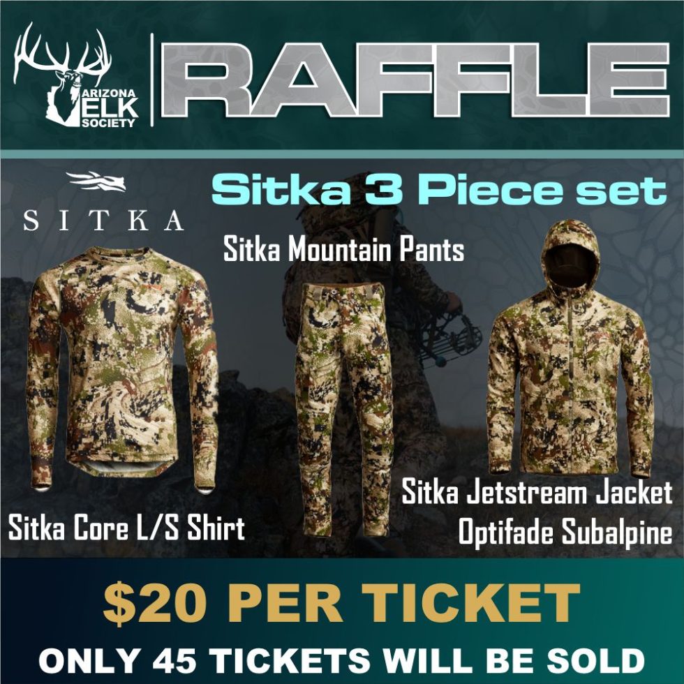 Sitka Camo Three Piece Set Raffle | AES Raffles