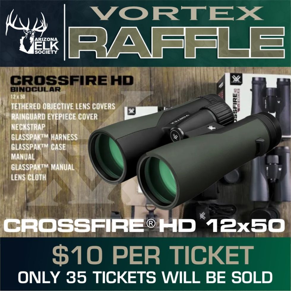 Vortex Crossfire HD 12 X 50 Binoculars Raffle | AES Raffles